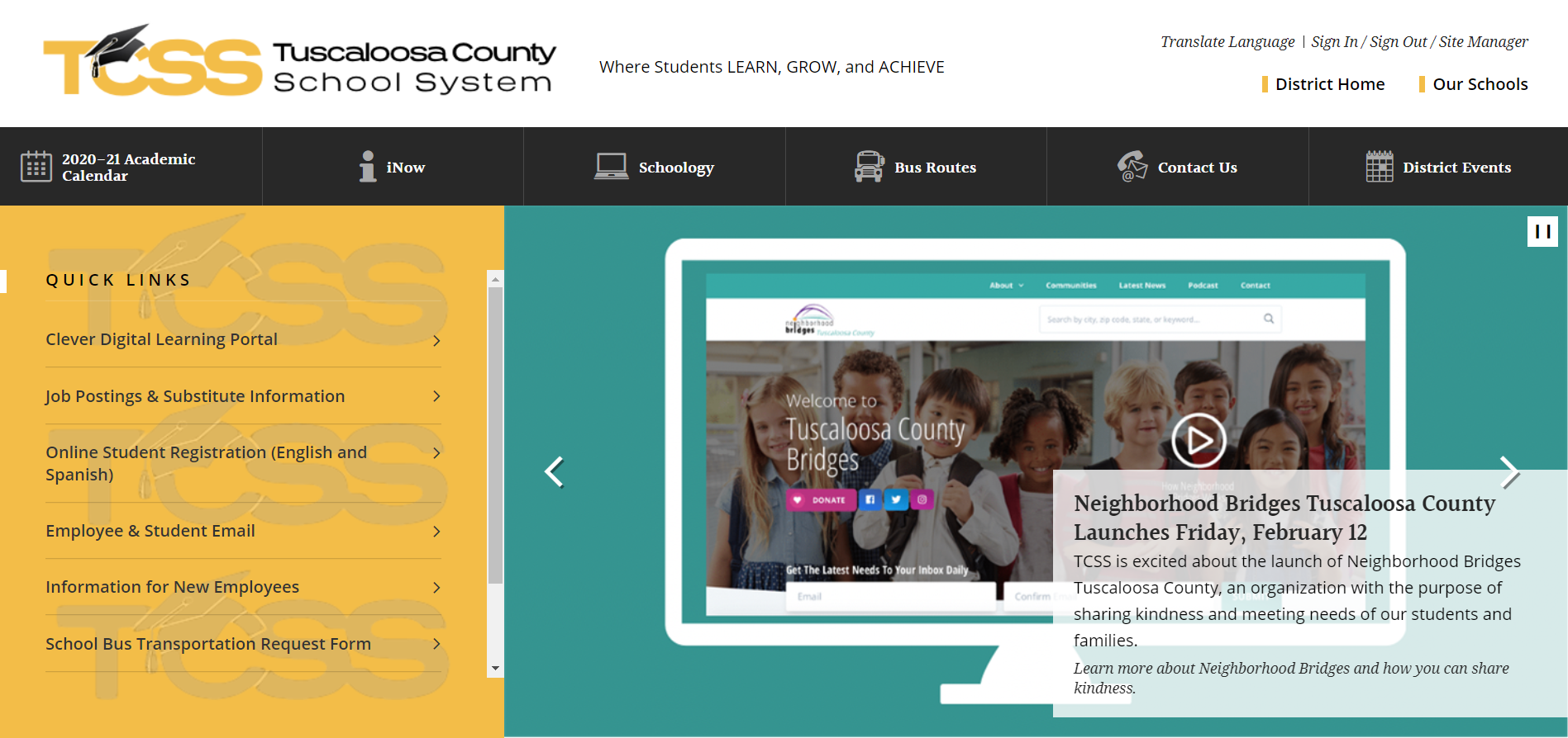 Tuscaloosa County School System Launches neighborhood bridges ...